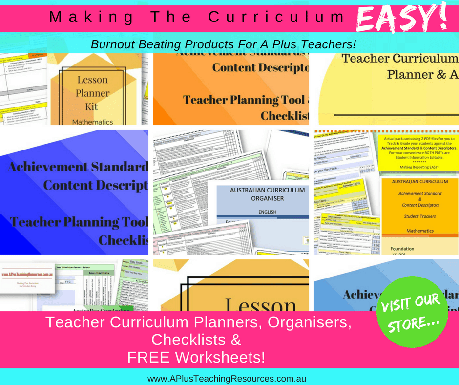 Year 6 Australian Curriculum Maths Organiser- For A Plus Teachers!