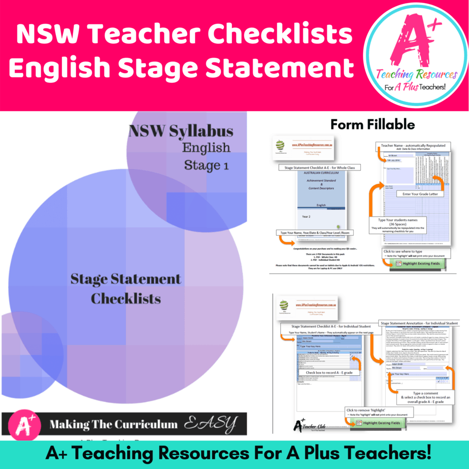 NSW English Syllabus Stage 1 {Stress Free Planning}