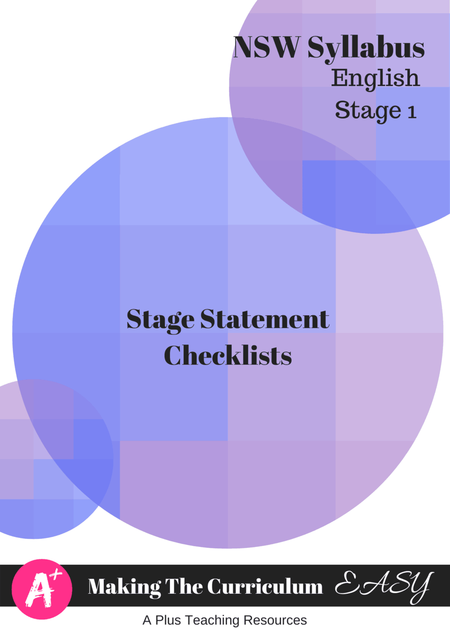 NSW English Syllabus Stage 1 Stress Free Planning NSW English Syllabus Stage 1 Stress Free Planning